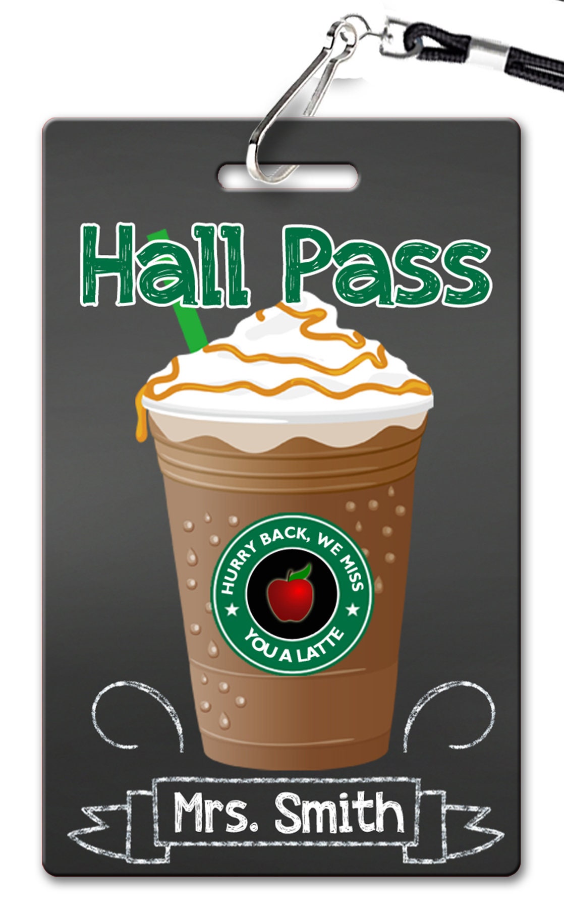 Coffee Theme Classroom Hall Passes for Teachers Personalized | Etsy