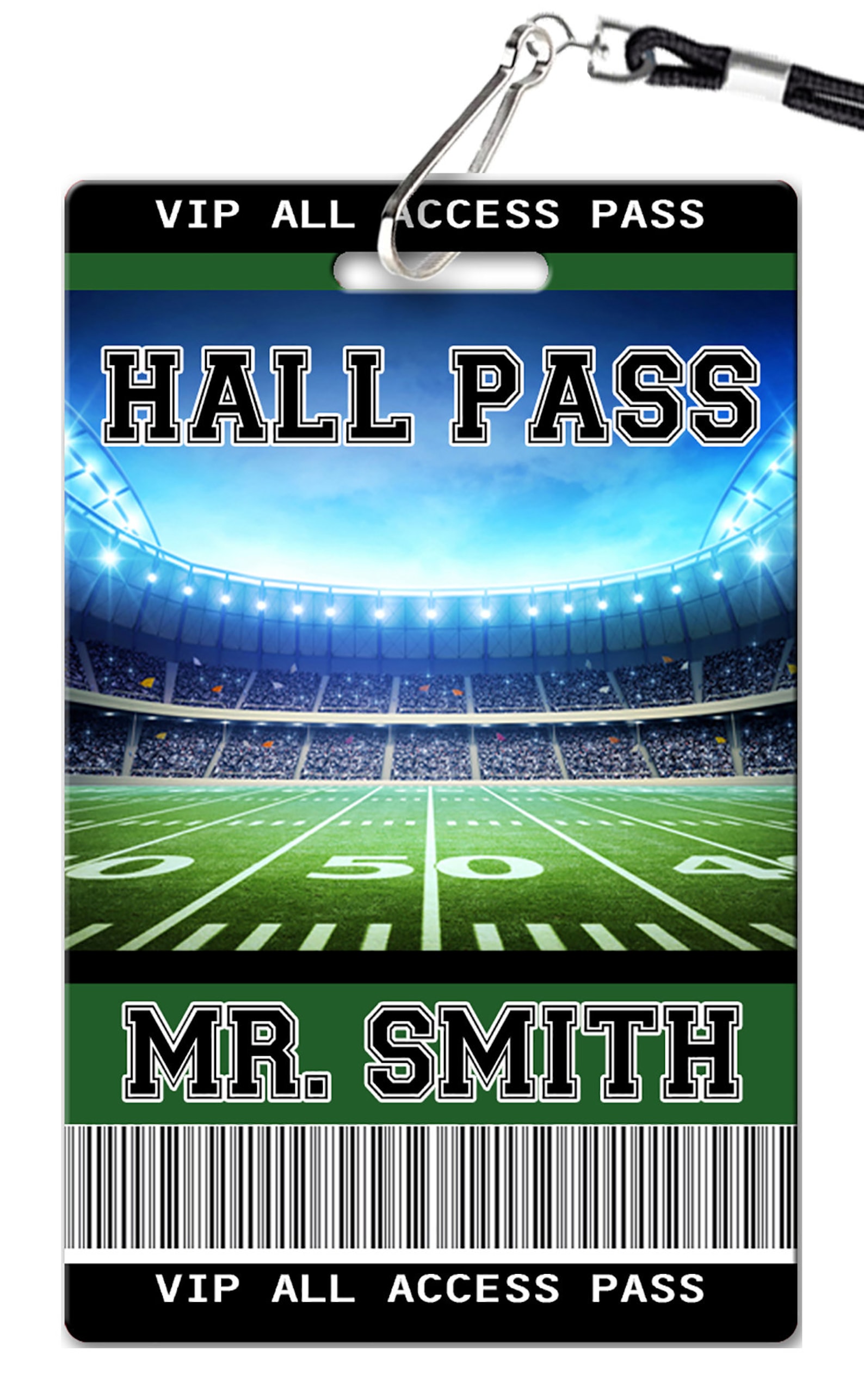 Football Theme Classroom Hall Passes for Teachers | Etsy