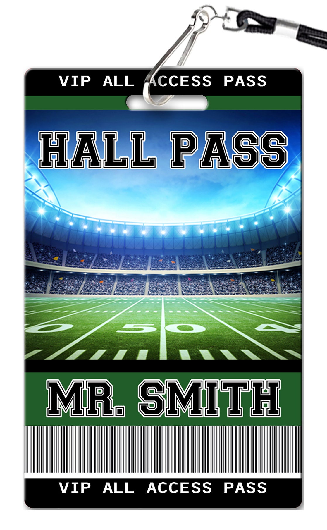 Football Theme Classroom Hall Passes for Teachers | Etsy