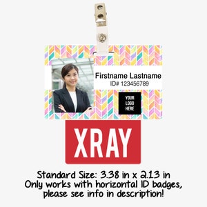 3inx2in Custom Vertical Badge Buddy PLASTIC, for Horizontal ID Cards ...