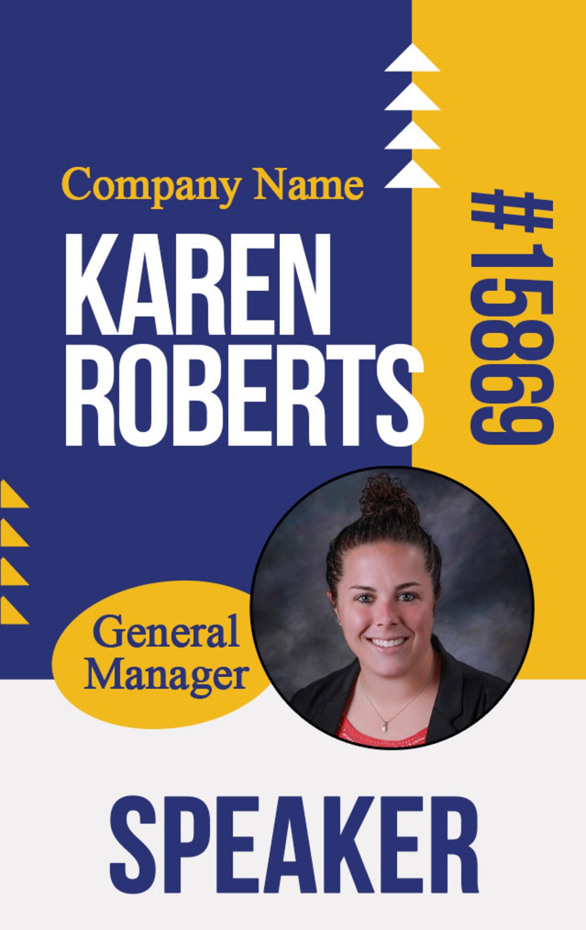 Conference ID Badge - Event Badge, Special Event Identification ...