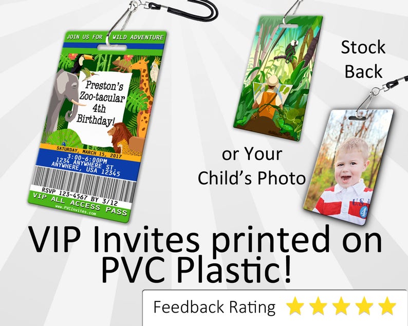 Zoo Birthday Invitation PLASTIC Zoo Birthday, Zoo Birthday Invitation ...