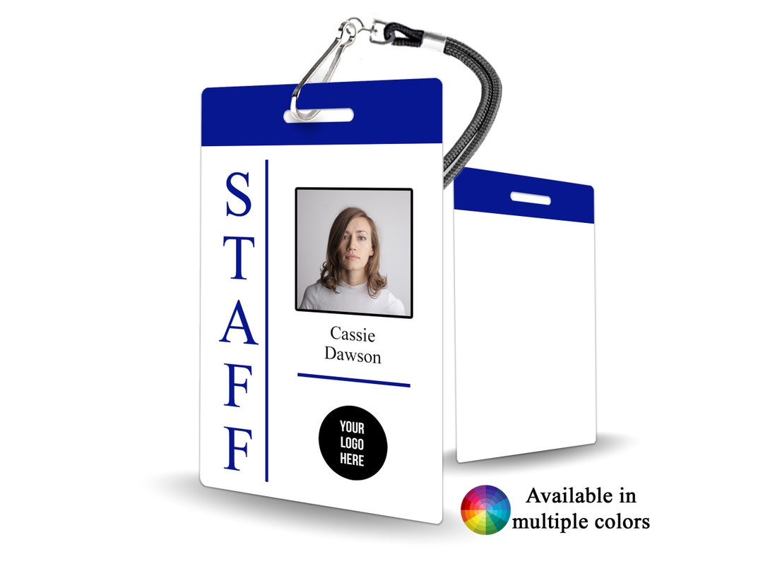 Personalized Office Staff ID Badge - Employee Identification ...