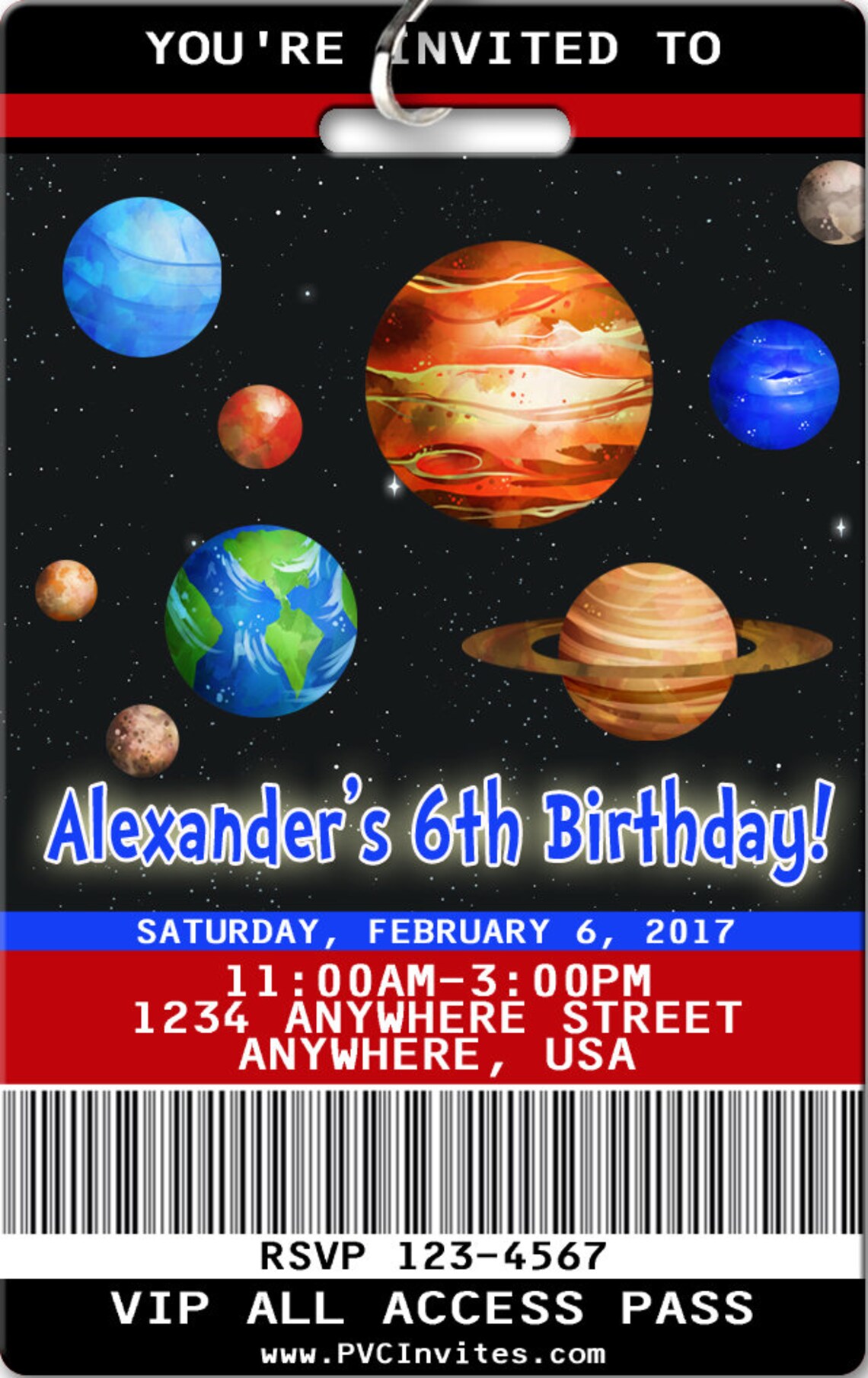 Planets Birthday Invitation PLASTIC Planets Birthday Planets - Etsy