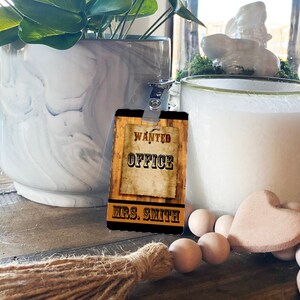 Wanted Western Theme Classroom Hall Passes for Teachers, Personalized ...