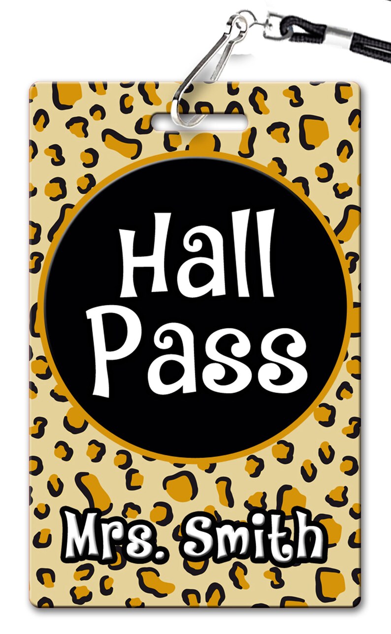 Leopard Theme Classroom Hall Passes for Teachers - Etsy