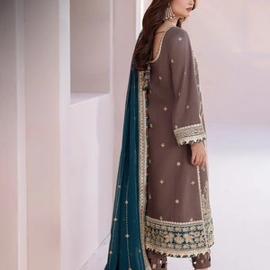 Asim Jofa Dhanak Rang Collection Salwar Kameez Grey Dress Party Wear Punjabi Suit Wedding Dress ...