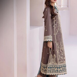 Asim Jofa Dhanak Rang Collection Salwar Kameez Grey Dress Party Wear Punjabi Suit Wedding Dress ...