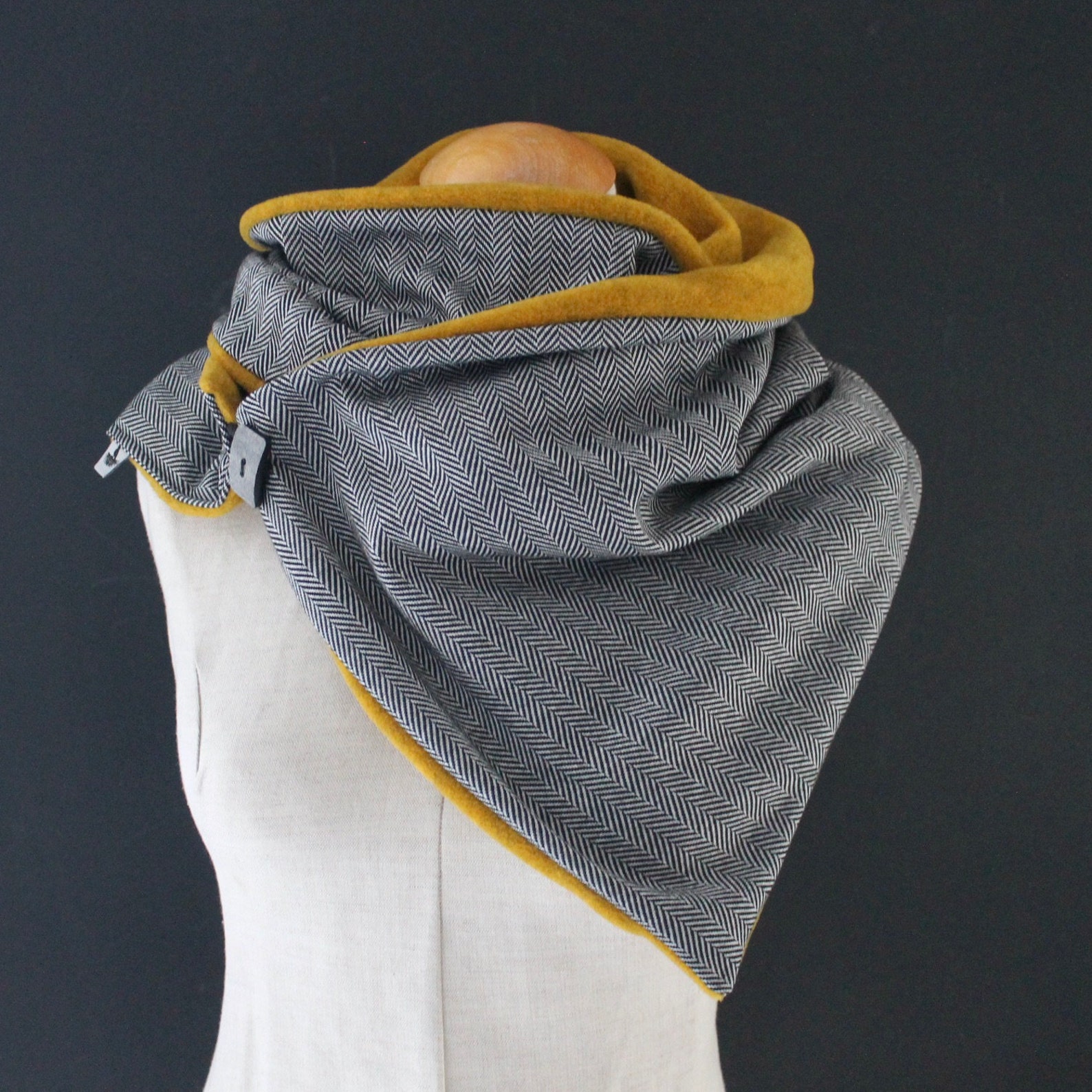Wrap Scarf Triangular Scarf Fishbone Scarf Scarf Button Scarf Loop ...