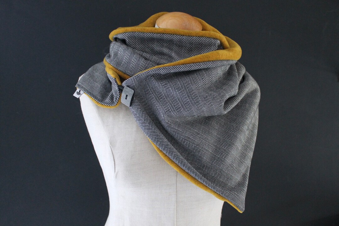 Wrap Scarf Triangular Scarf Fishbone Scarf Scarf Button Scarf Loop ...