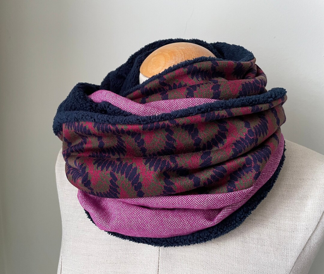 Loop Loopschal Schal Schlauchschal Jerseyschal Winterschal Fuchsia Lila Grün Marine Blau ...