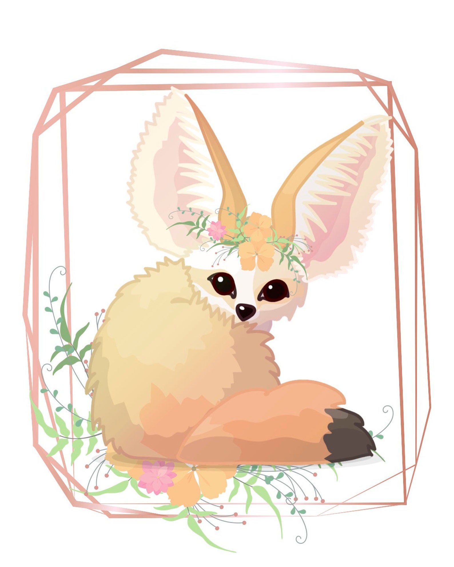 Fennec Fox Digital Print What Does the Fox Nursery Room - Etsy