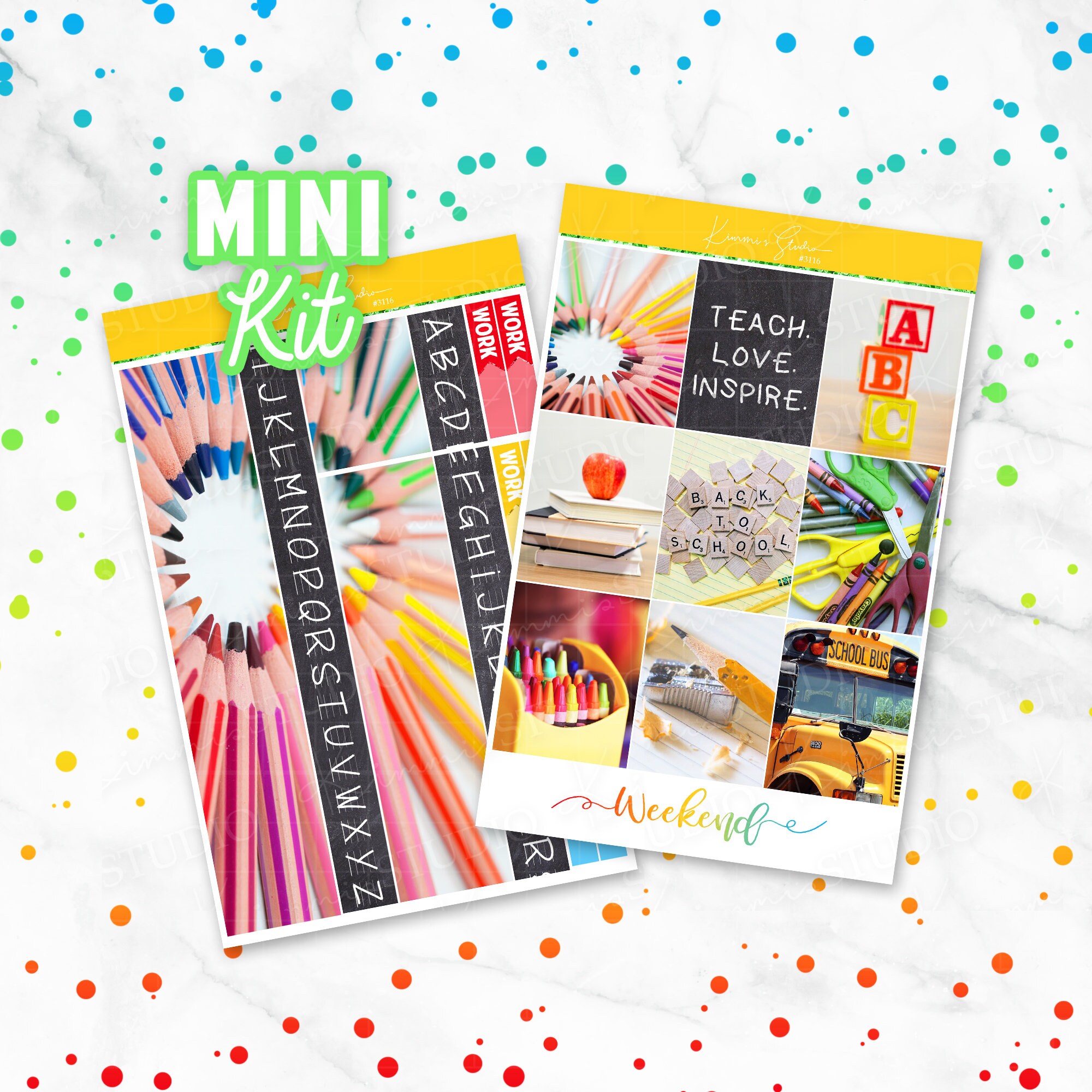 Paper Preschool Kids 3116-D Back to School Micro Photo Kit Weekly Kit ...