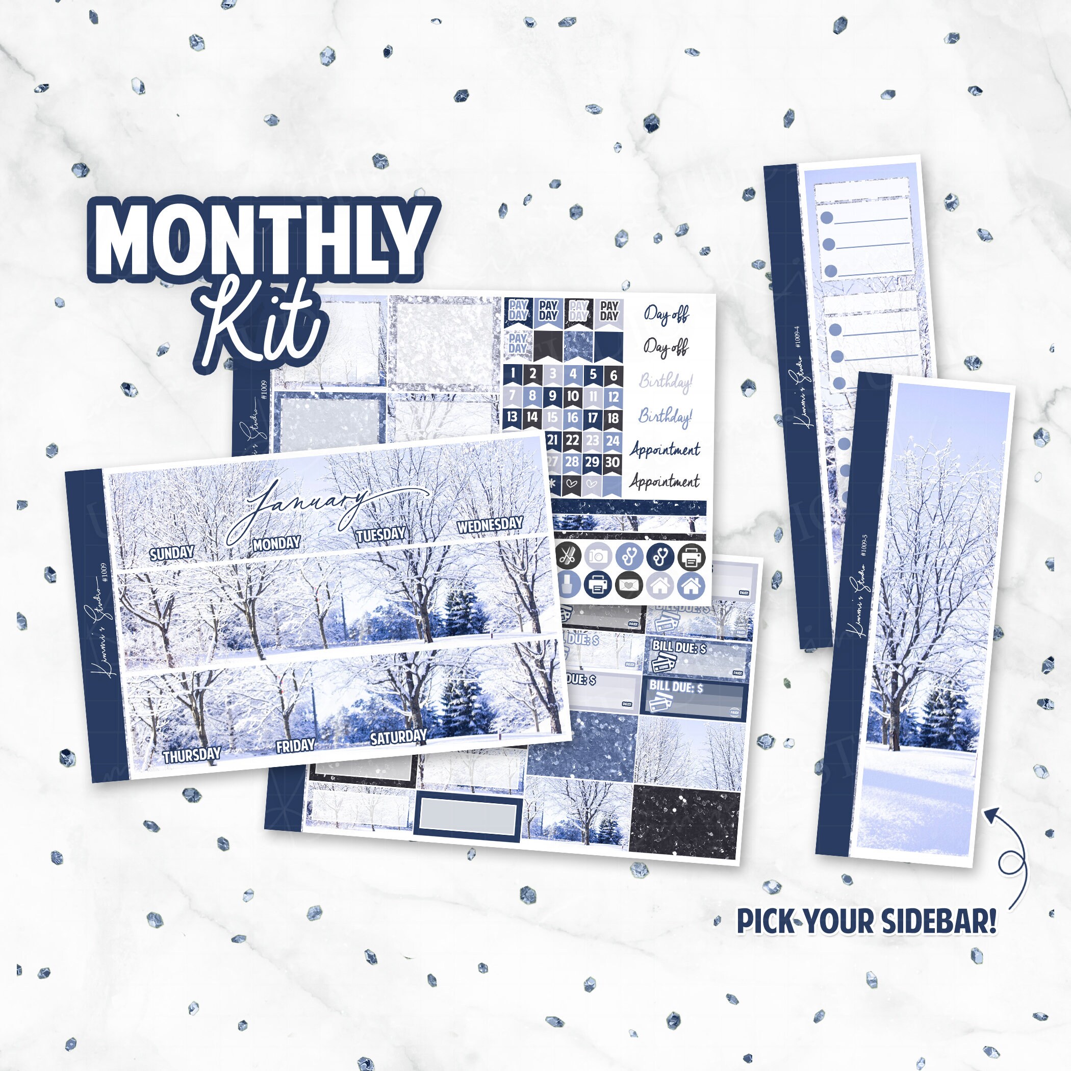 Paper & Party Supplies Calendars & Planners Paper A5-Wide Winter Snow ...