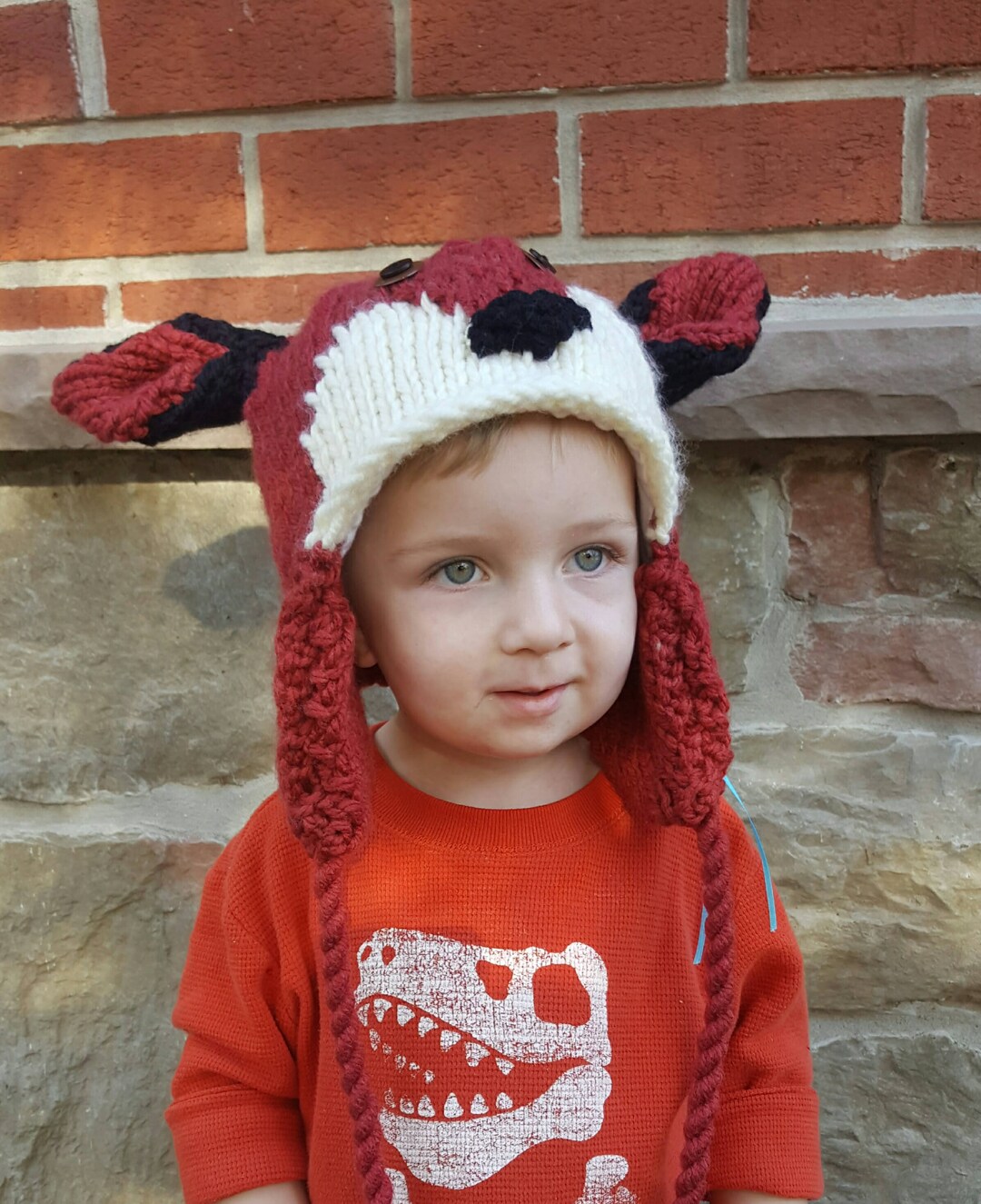 Hand Knit Red Fox Hat for Kids | Fully Lined | Winter Hat With Ear ...