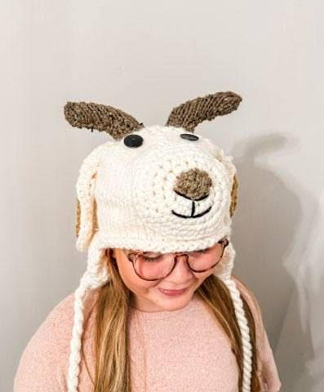 Hand Knit Goat Hat for Kids | Fully Lined and Super Warm | Made to ...