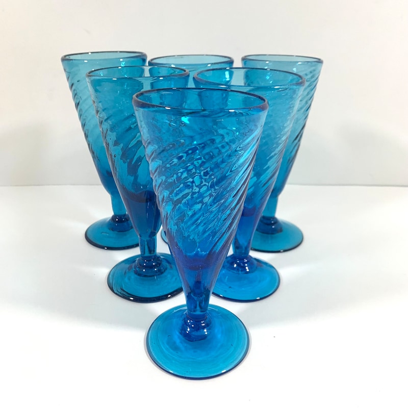 Blue Glassware - Etsy