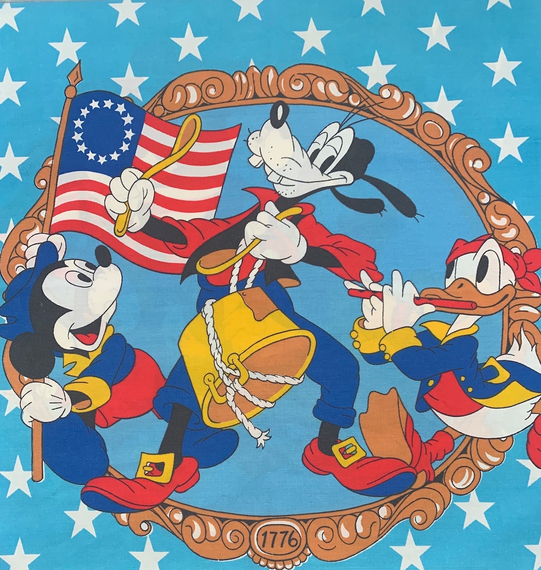 Vintage Mickey Mouse Goofy Donald Duck Pluto American Bicentennial 1776 ...