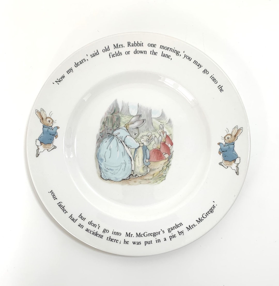 Peter Rabbit Plate Vintage Wedgwood Beatrix Potter Peter Rabbit Series ...