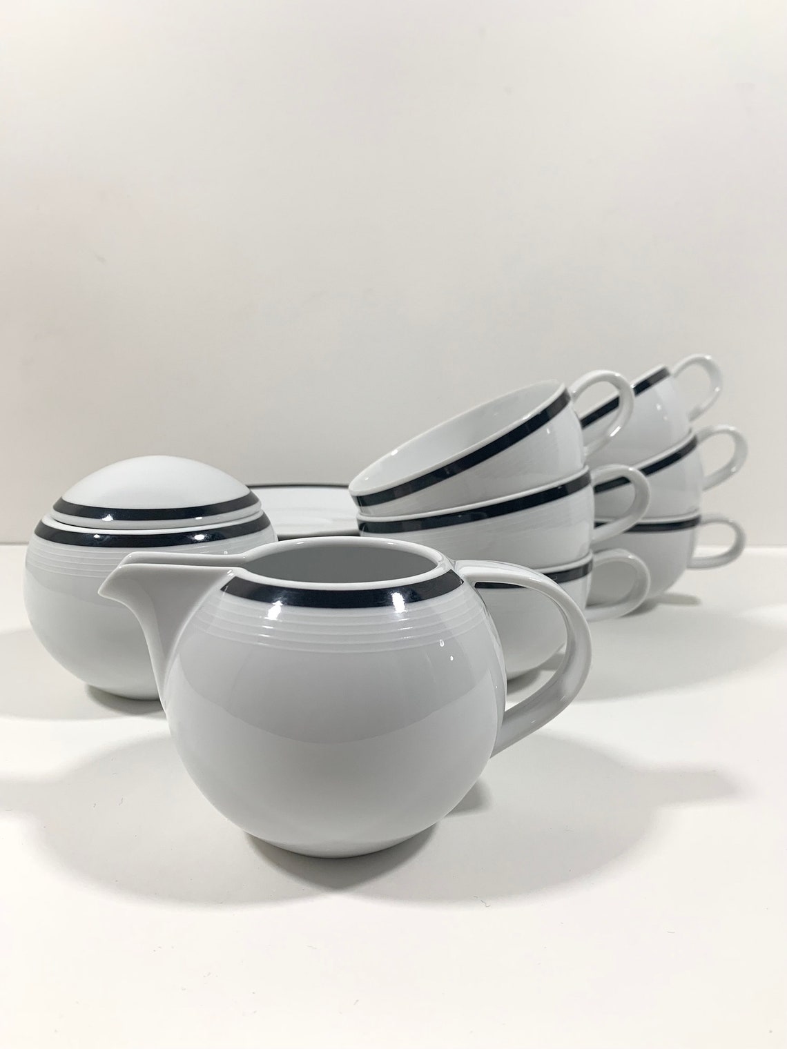 Round Roly Poly Shape Coffee Set Vintage Studio Nova Cafe Classic ...
