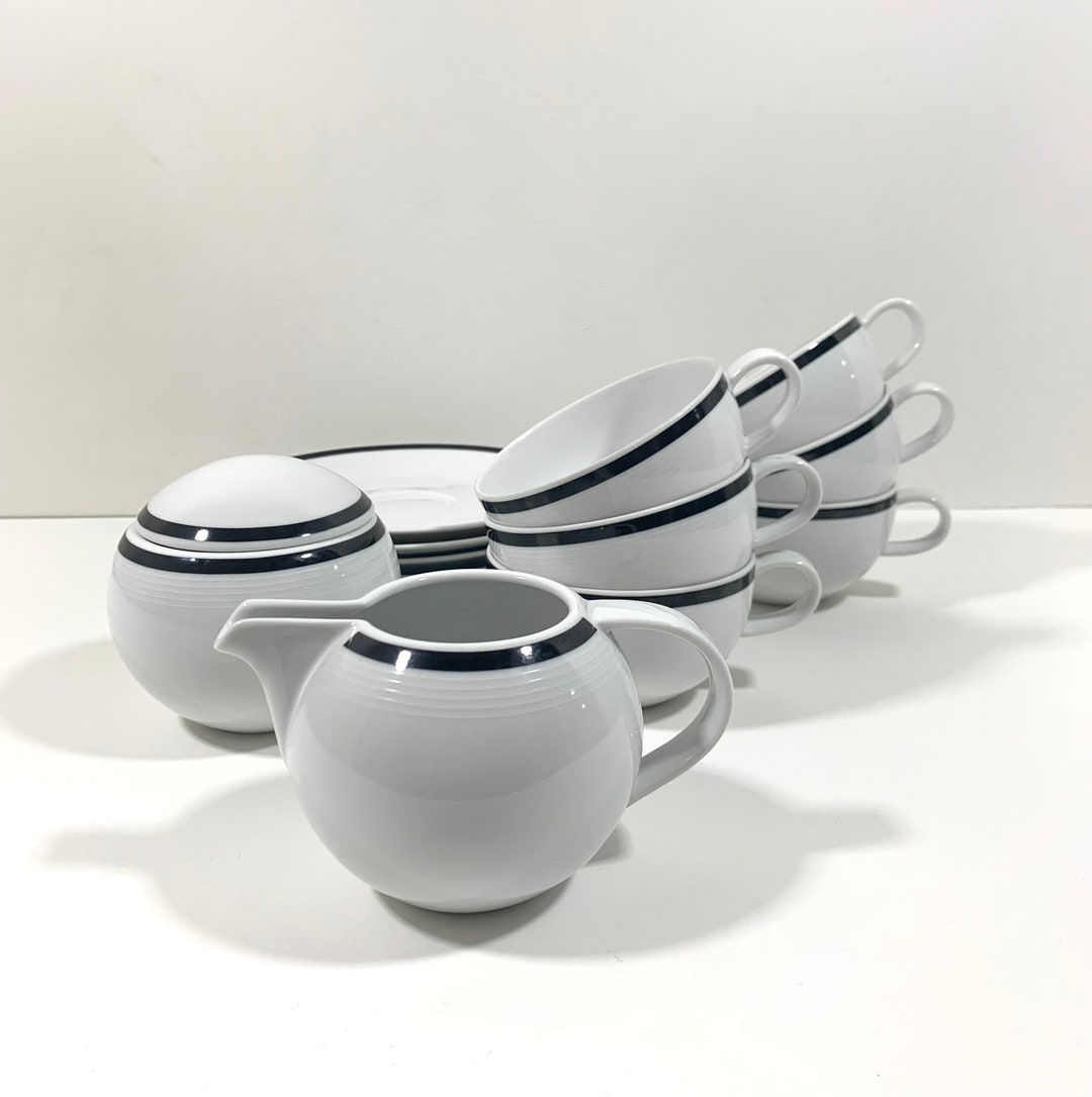 Round Roly Poly Shape Coffee Set Vintage Studio Nova Cafe Classic ...