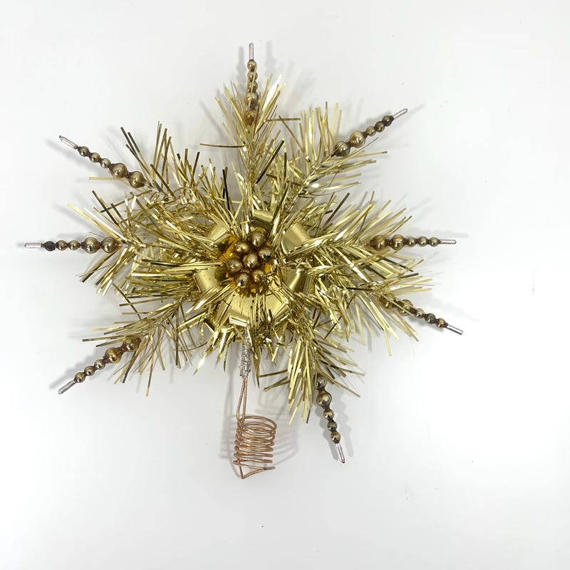 Tinsel Tree Topper - Etsy