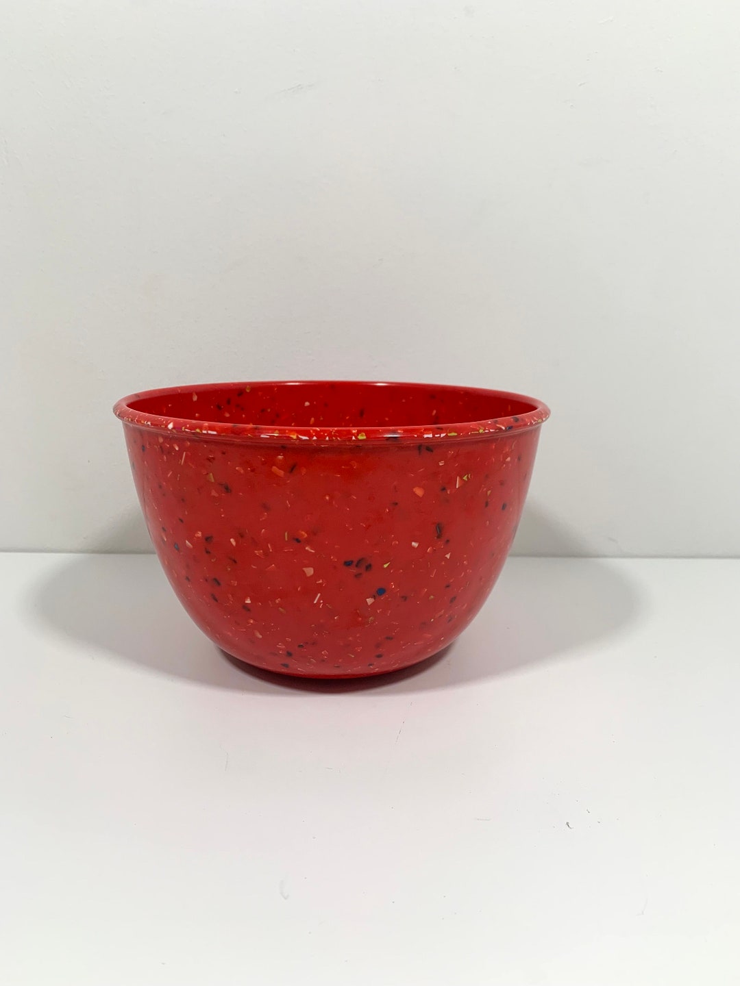 Zak Designs Small Red Confetti Melamine Plastic Mixing Bowl - Etsy