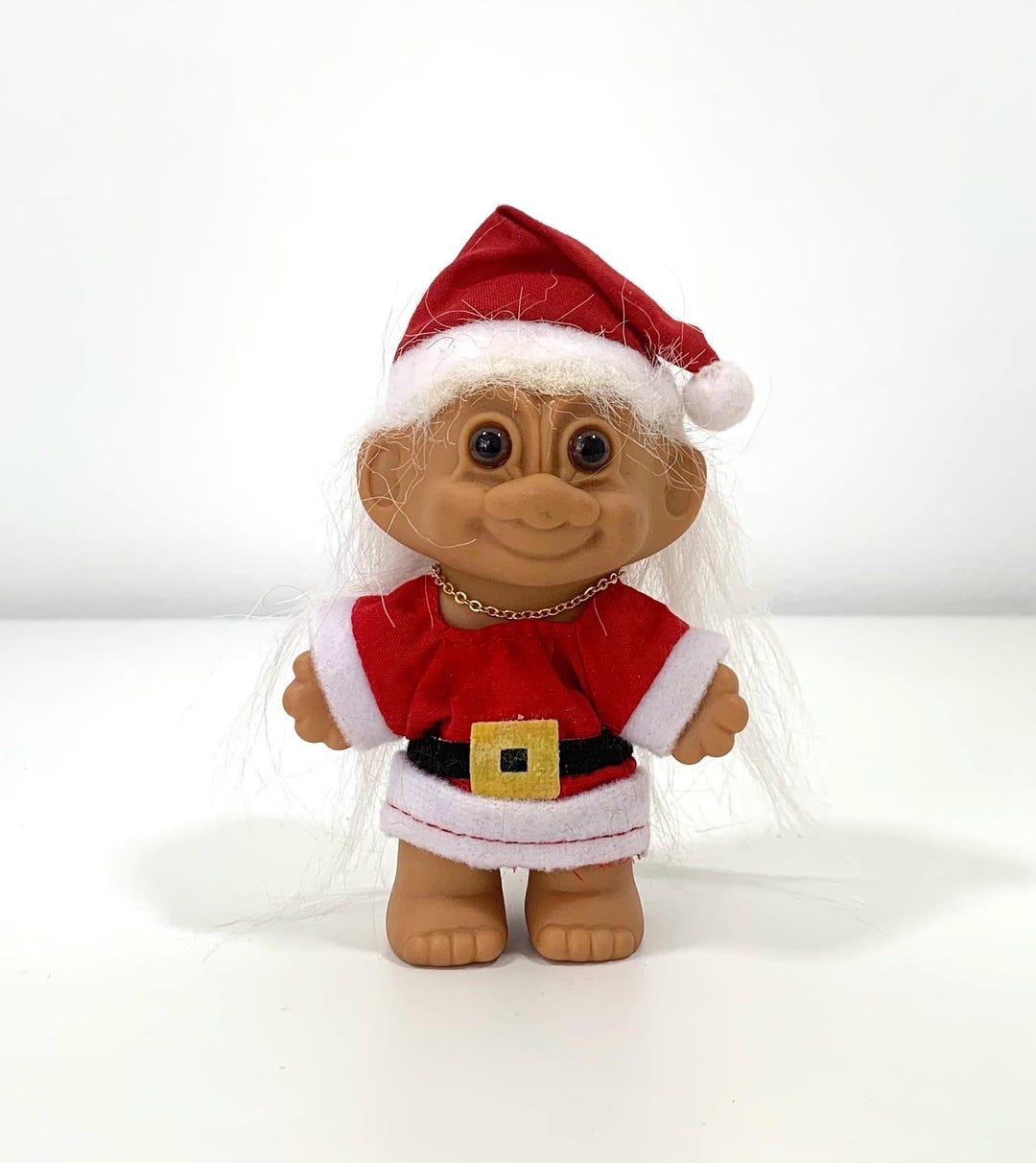 Vintage Russ Berrie Santa Troll Doll: Christmas Ornament - Etsy