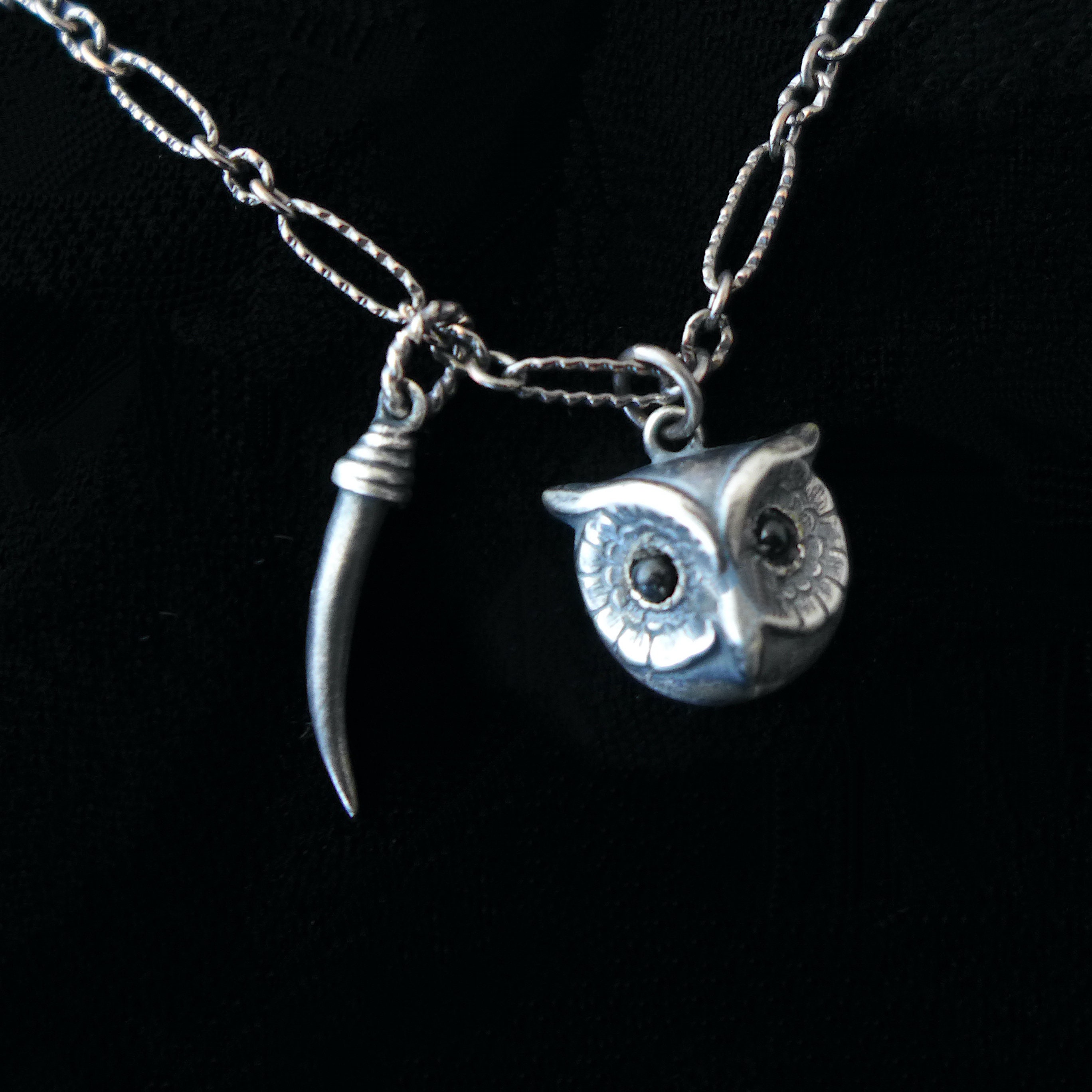 Antique Dark Wise OWL Amulet Charm Necklace - Etsy UK