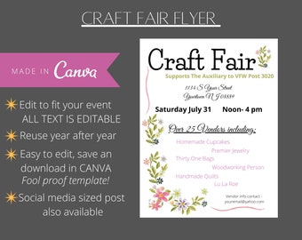 Craft Night Flyer - Etsy