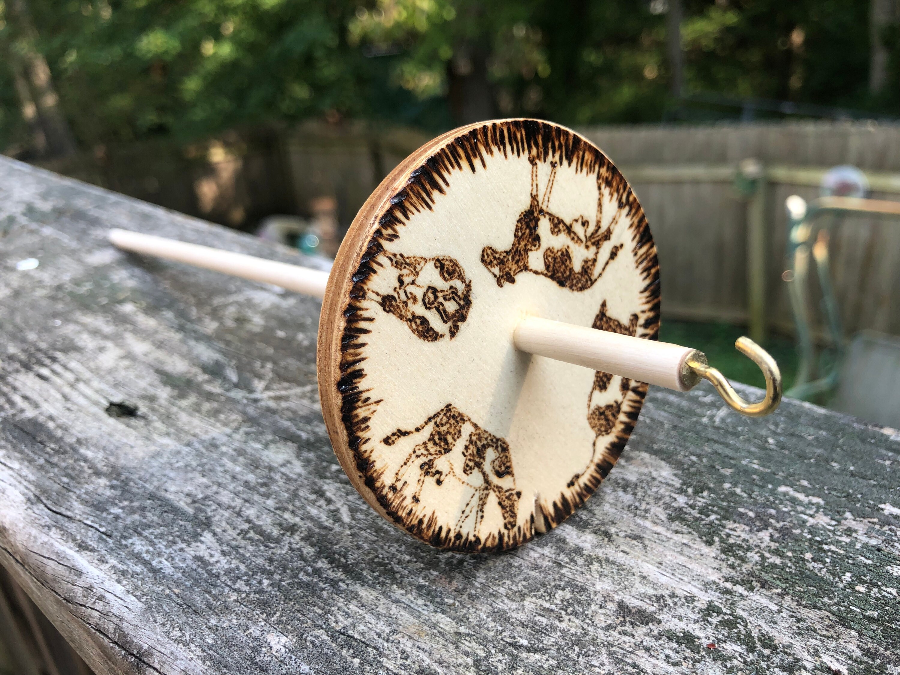 Drop Spindle, Wooden Drop Spindle, Top Whorl Drop Spindle, Fiber Art ...