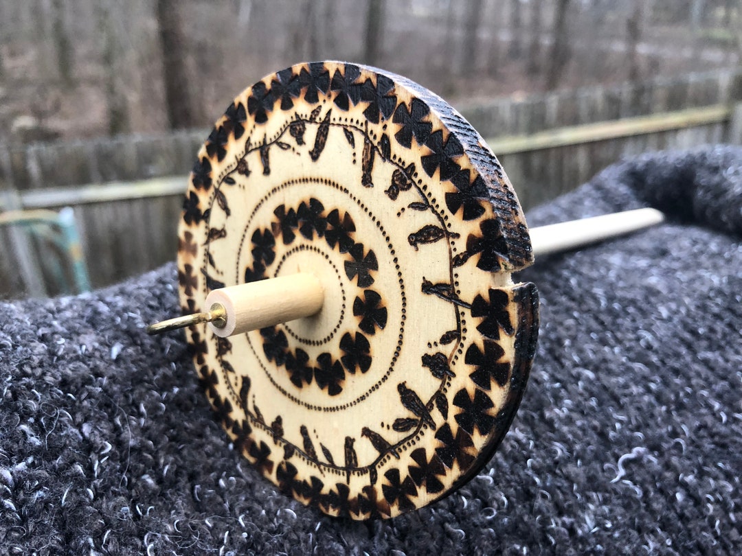 Drop Spindle, Wooden Drop Spindle, Top Whorl Drop Spindle, Fiber Art ...