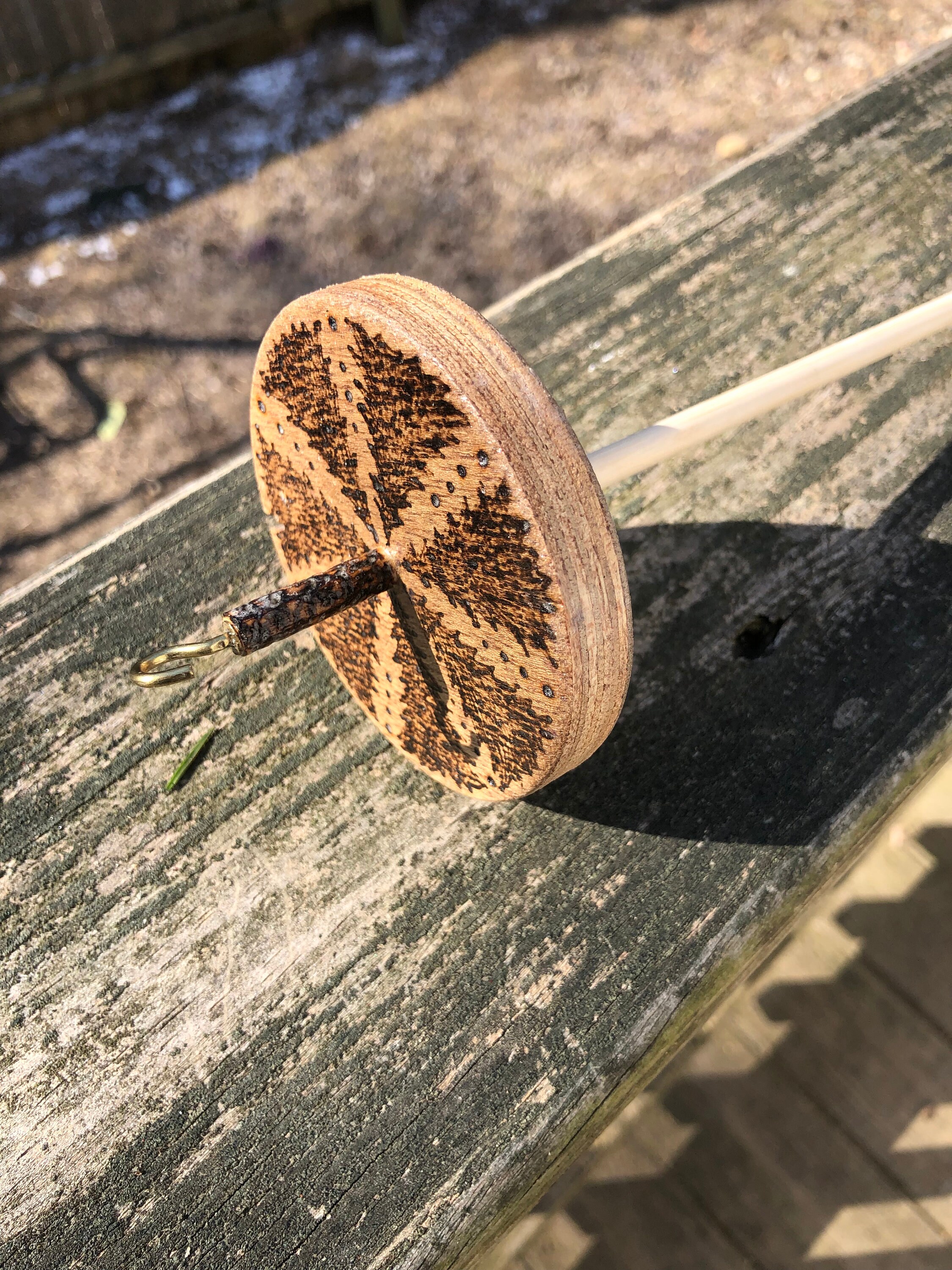 Drop Spindle, Wooden Drop Spindle, Top Whorl Drop Spindle, Fiber Art ...