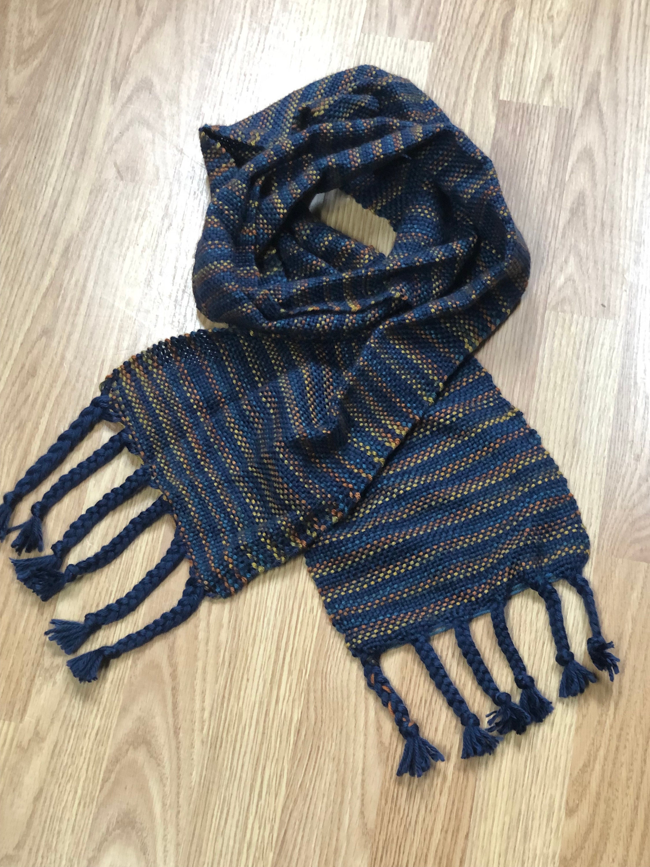 Handwoven Scarf, One of a Kind Scarf, Scarf With Fringe, Handmade Scarf ...