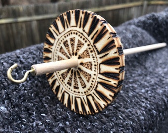 Drop Spindle, Wooden Drop Spindle, Top Whorl Drop Spindle, Fiber Art ...