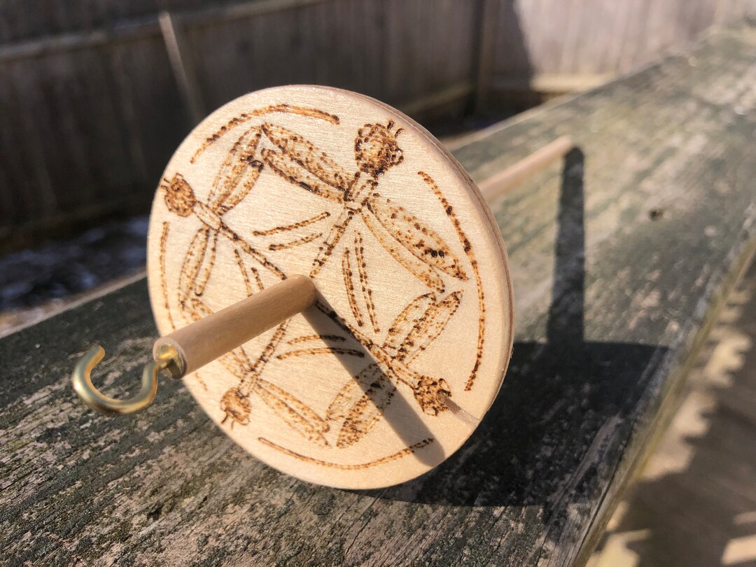 Drop Spindle, Wooden Drop Spindle, Top Whorl Drop Spindle, Fiber Art ...