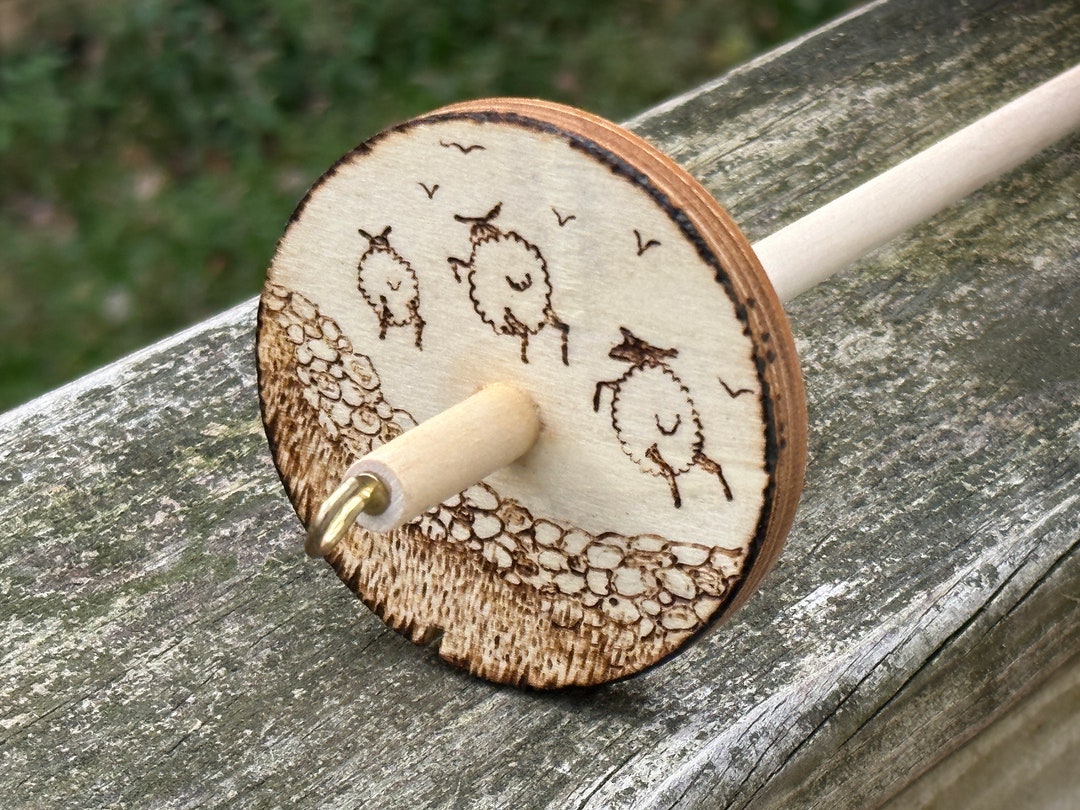 Top Whorl Drop Spindle Fiber Artist Tool, Yarn Spinning Winding, 1.20 ...