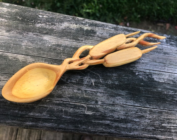 Hand Carved Wooden Spoon, Hand Carved Spoon, Kitchen Gadget, Rustic ...