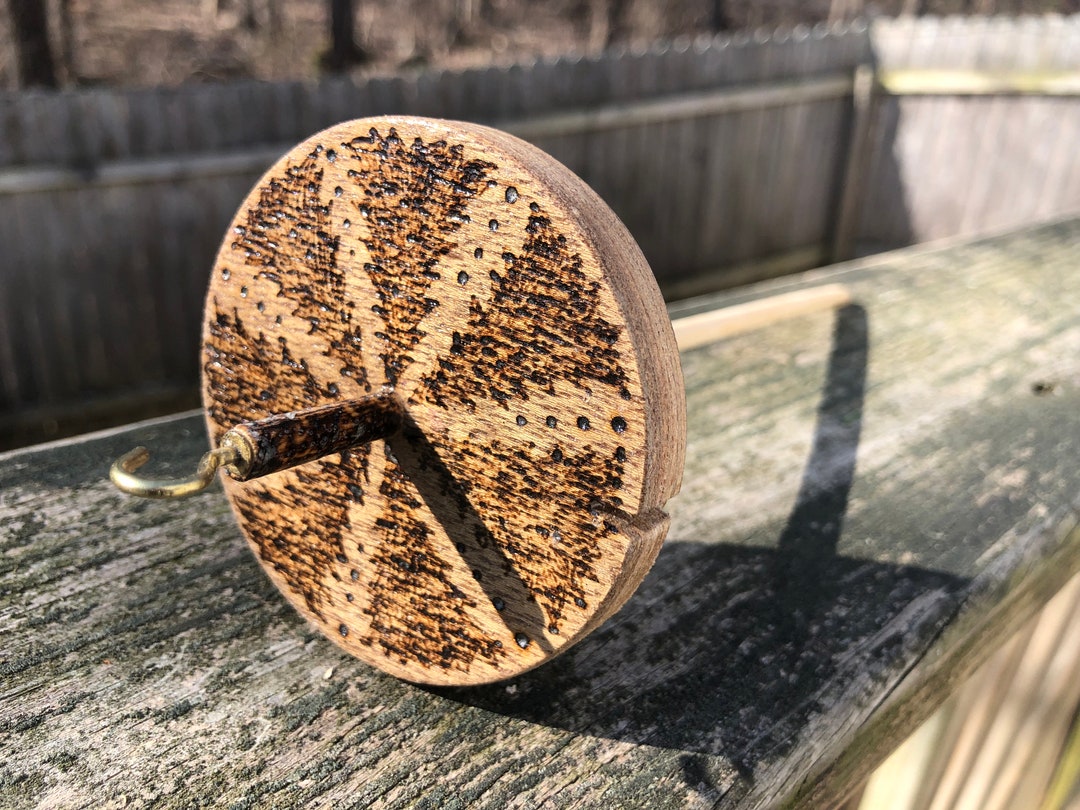 Drop Spindle, Wooden Drop Spindle, Top Whorl Drop Spindle, Fiber Art ...