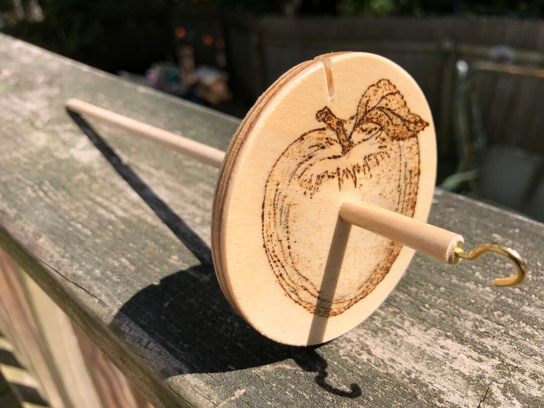 Drop Spindle, Wooden Drop Spindle, Top Whorl Drop Spindle, Fiber Art ...