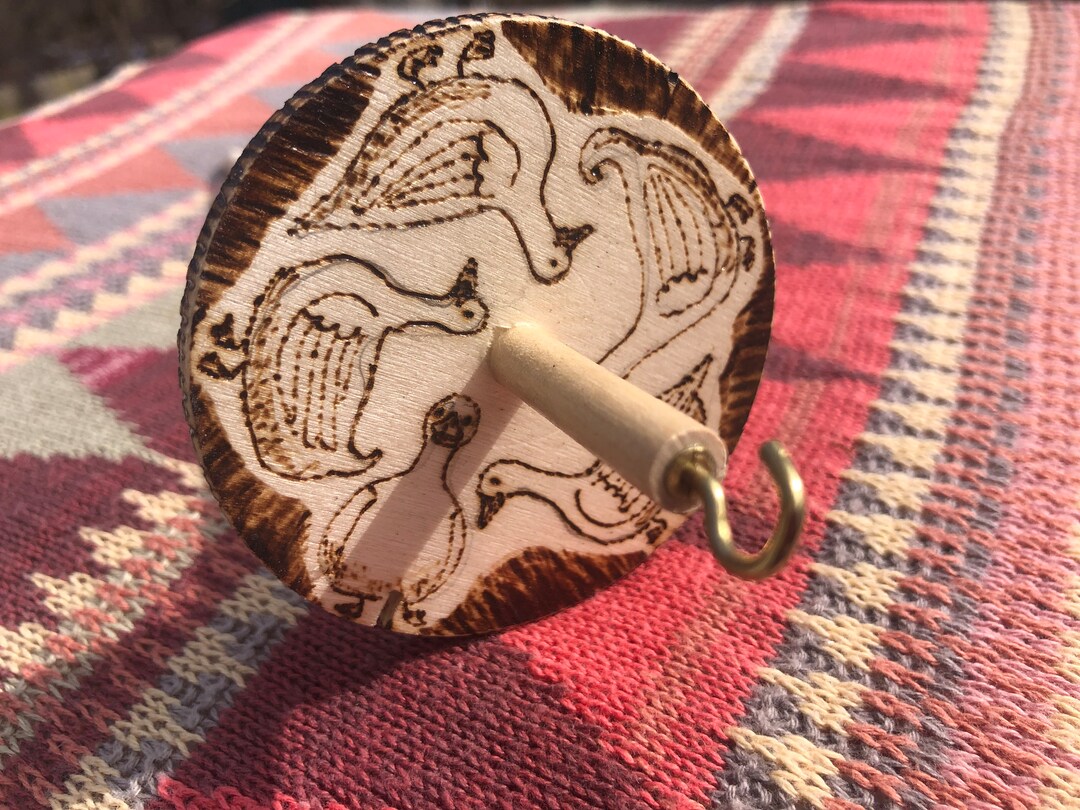 Drop Spindle, Wooden Drop Spindle, Top Whorl Drop Spindle, Fiber Art ...