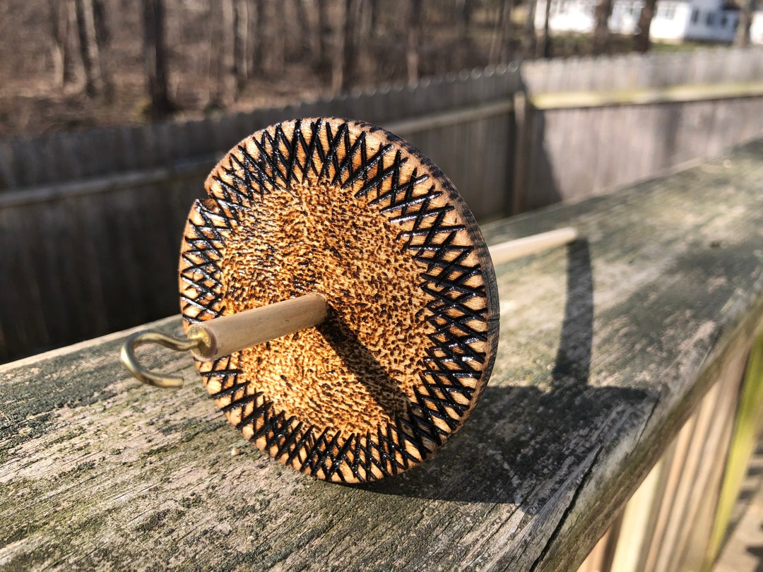 Drop Spindle, Wooden Drop Spindle, Top Whorl Drop Spindle, Fiber Art ...