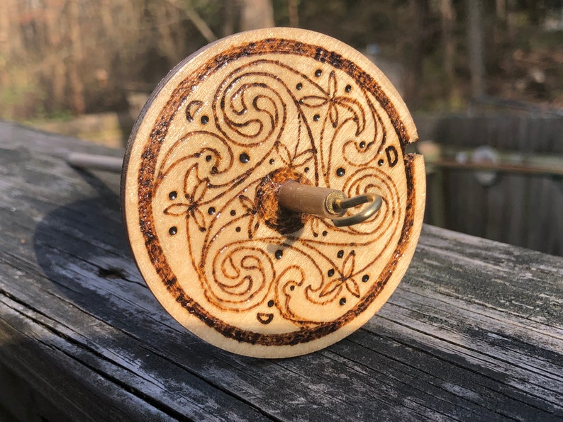 Drop Spindle, Wooden Drop Spindle, Top Whorl Drop Spindle, Fiber Art ...
