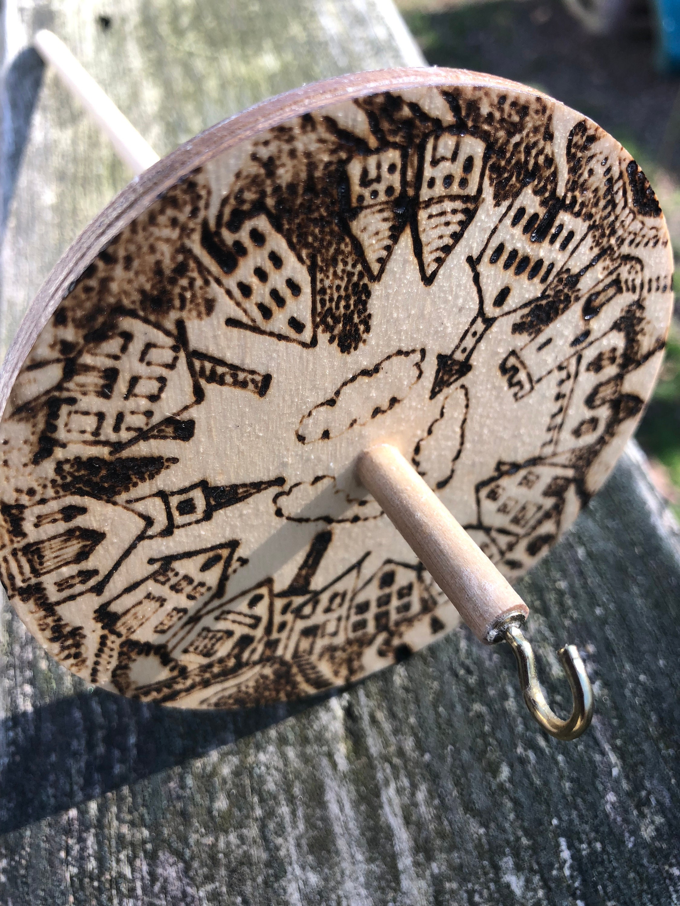 Top Whorl Drop Spindle Handmade Spindle Wool Spinning Fiber - Etsy