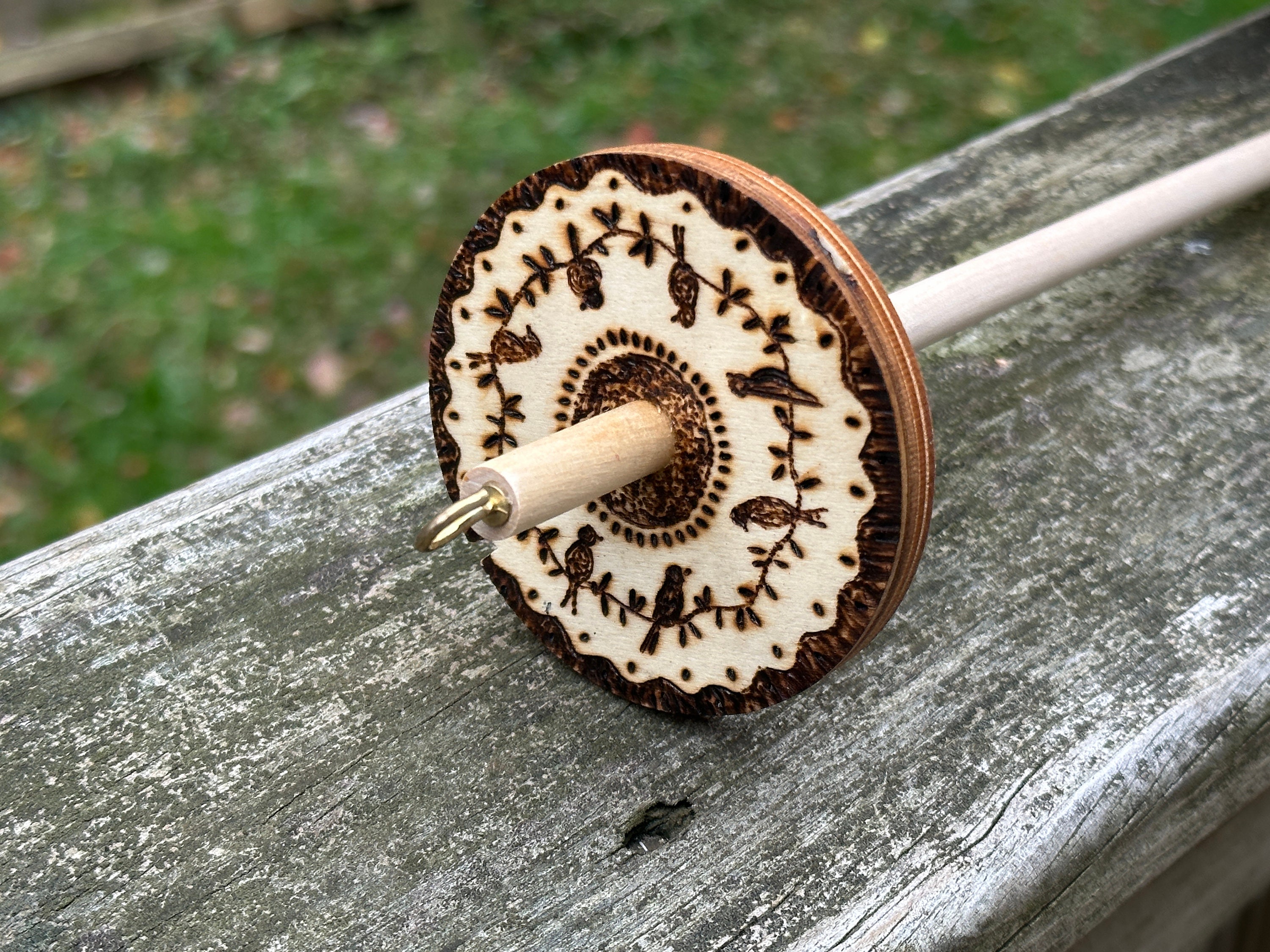 Drop Spindle Top Whorl Fiber Art Roving Tool, Yarn Spinning, 1.25 Oz ...