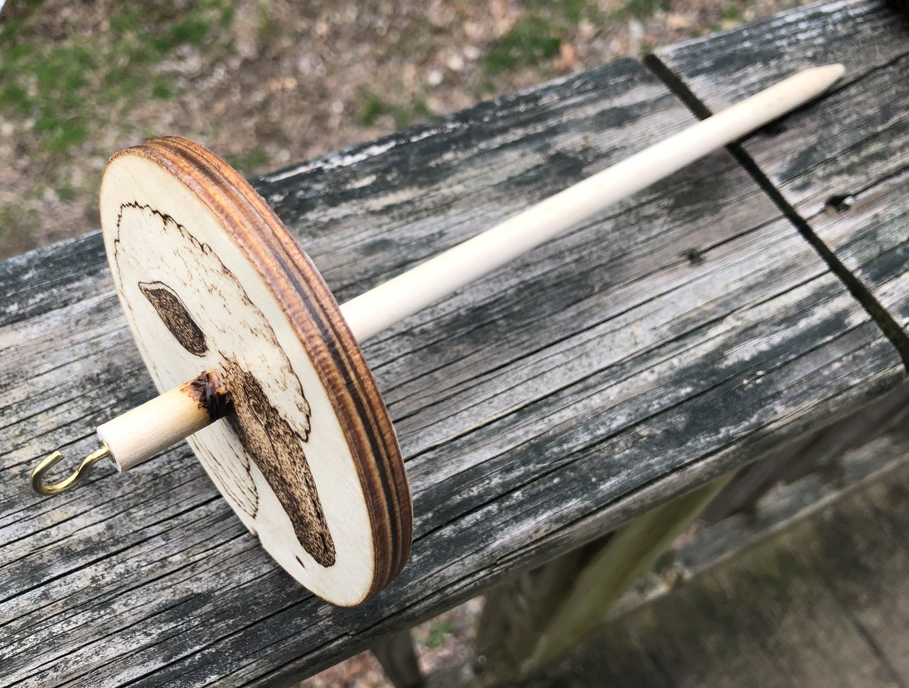 Drop Spindle, Wooden Drop Spindle, Top Whorl Drop Spindle, Fiber Art ...