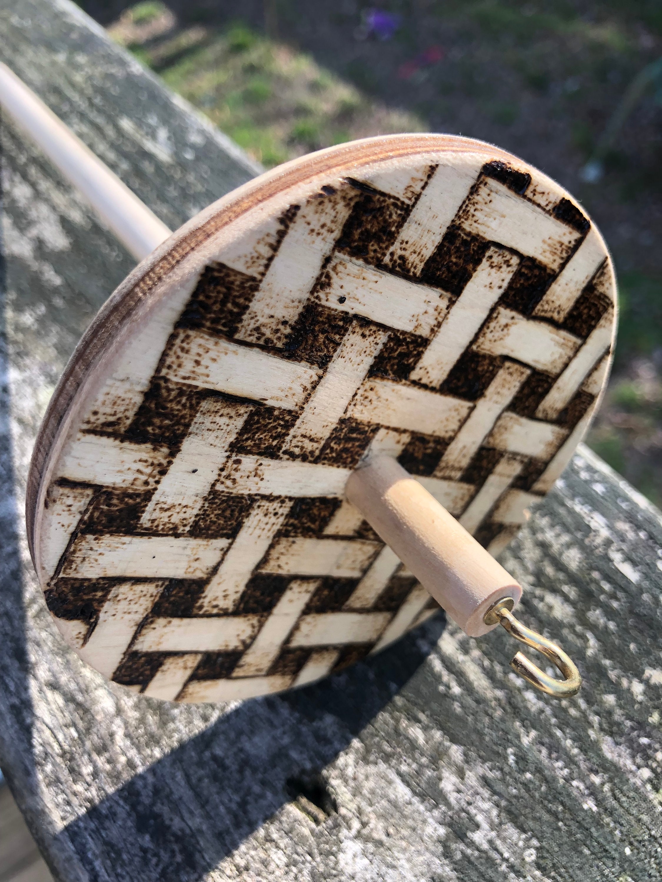 Top Whorl Drop Spindle, Handmade Spindle, Wool Spinning, Fiber Art Tool ...