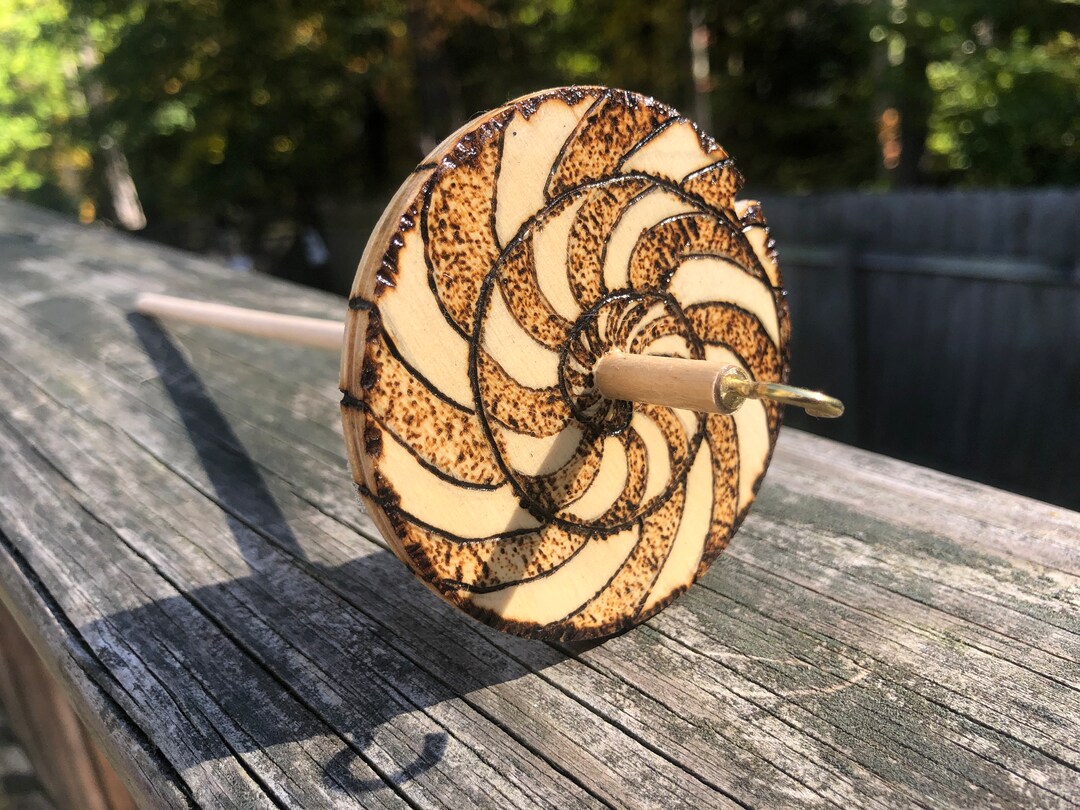 Drop Spindle, Wooden Drop Spindle, Top Whorl Drop Spindle, Fiber Art ...