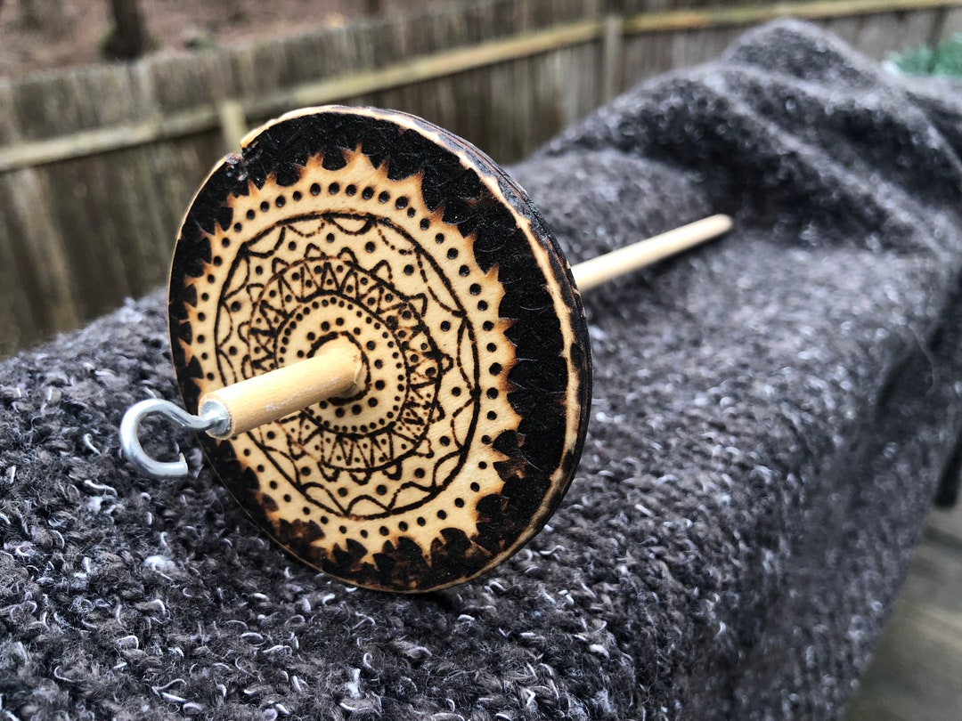 Drop Spindle, Wooden Drop Spindle, Top Whorl Drop Spindle, Fiber Art ...