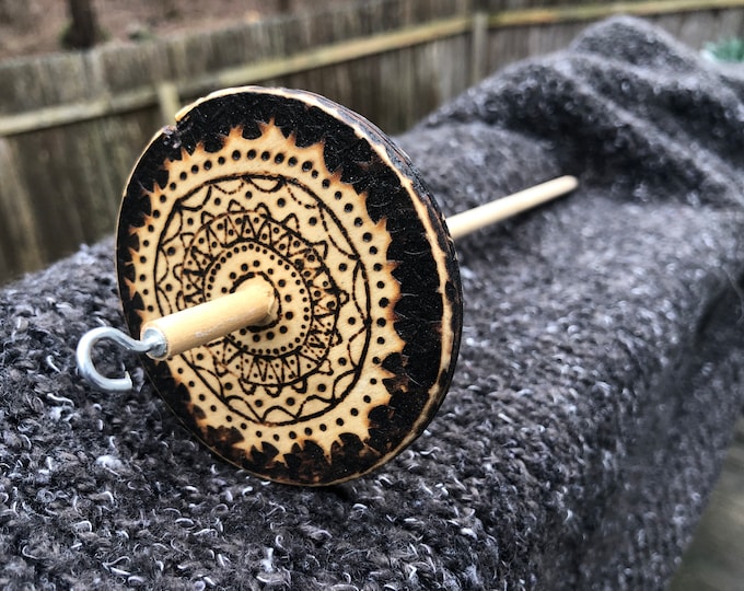 Wooden Drop Spindle Top Whorl, .75 Oz., Fiber Art Tool, Yarn Spinning ...
